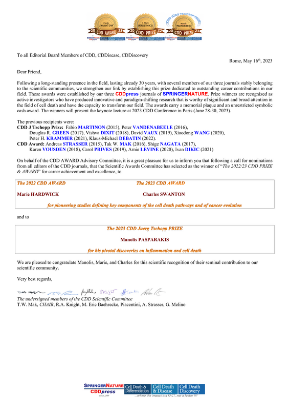 Upcoming Conferences | Cell Death & Differentiation