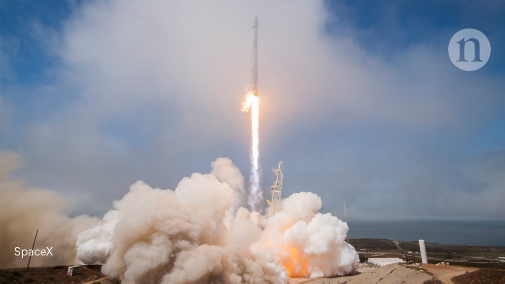A SpaceX rocket blows a hole in the atmosphere