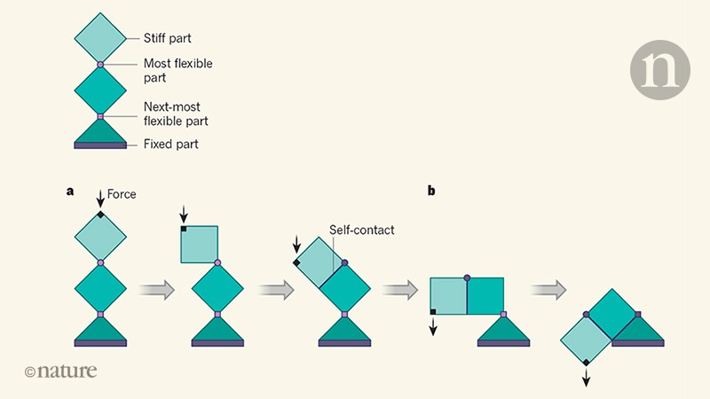 Complex mechanical motion guided without external control