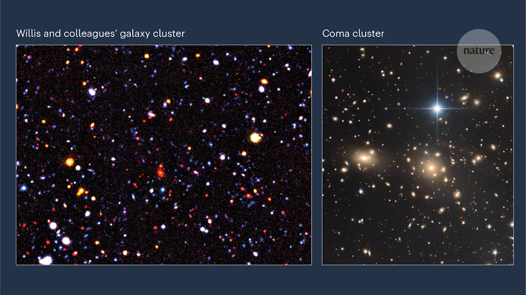 Galaxy cluster illuminates the cosmic dark ages
