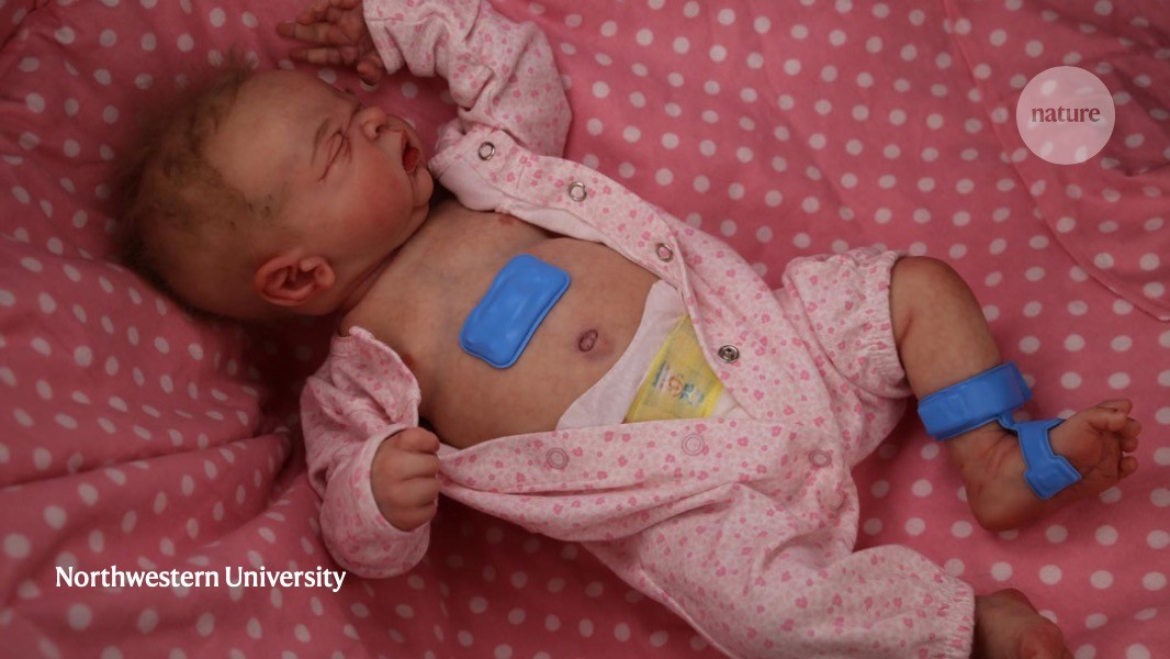 A wireless wearable patch records a fragile baby’s every cry