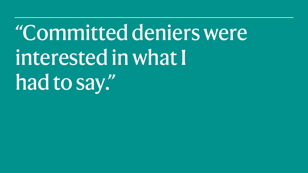 Talking to science deniers and sceptics is not hopeless