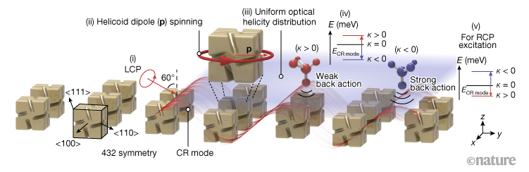 Array of chiral nanoparticles discriminates between enantiomers